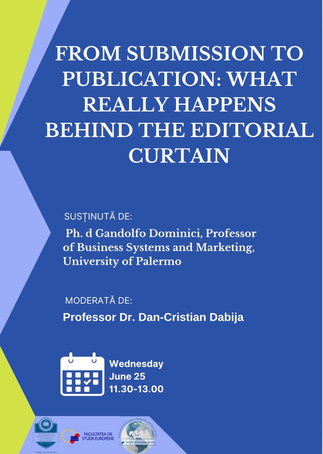 From submission to publication: What really happens behind the editorial curtain - Institutul de ...